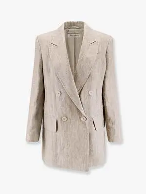 Max Mara Mxmolimpia Linen Blazer - Cream