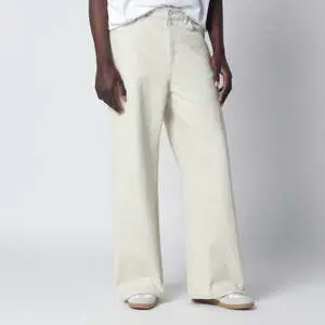 A.p.c. Wide-leg Light Blue Bleached Jeans - Cream