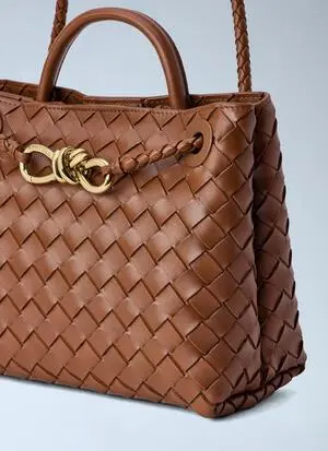 Bottega Veneta Small Andiamo Handbag - Brown