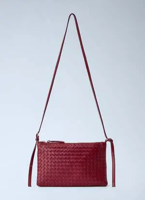 Bottega Veneta Intrecciato Piccolo Medium Pouch - Red