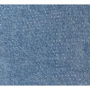 SELF-PORTRAIT Rhinestone Embellished Denim Crop Top - Blue