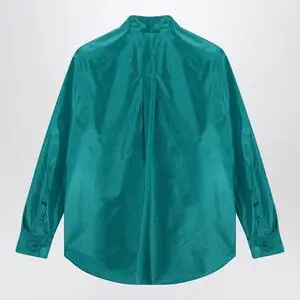 Fendi Jade Green Silk Shirt