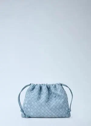 Bottega Veneta Intrecciato Drawstring Pouch - Blue