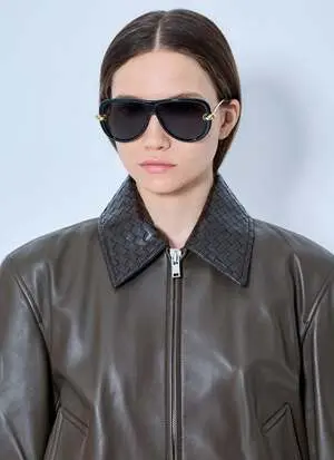 Bottega Veneta Aviator Sunglasses - Black