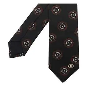Valentino Garavani Silk Neck Tie - Black