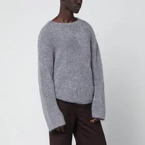 Séfr Jermaine Grey Sweater In Boucle Yarn - Gray
