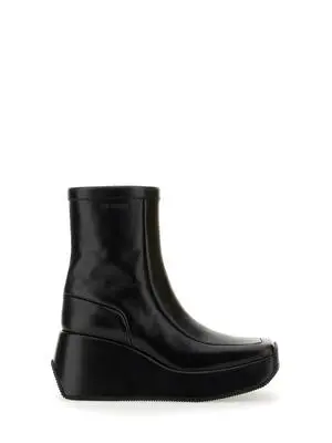 Raf Simons Ankle Boot With Square Toe - Black