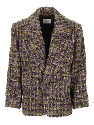 Saint Laurent Wool Tweed Blazer - Multicolor