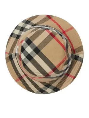 Burberry Reversible Cotton Blend Bucket Hat - Multicolor