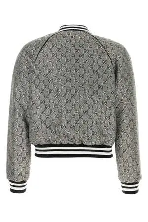 Gucci Embellished Tweed Bomber Jacket