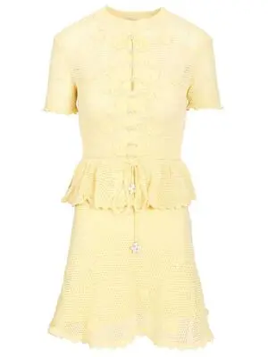 SELF-PORTRAIT Mini Preview Dress - Yellow