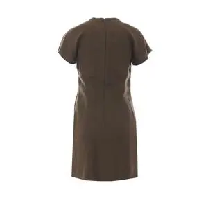 Brunello Cucinelli Viscose And Linen T-shirt Dress - Brown