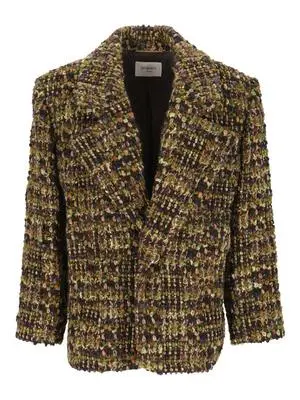 Saint Laurent SAINT LAURENT Tweed Blazer Green