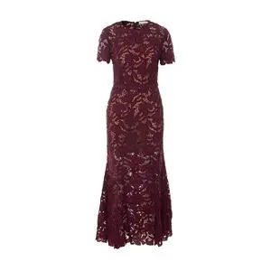 SELF-PORTRAIT Lace Midi Dress - Red