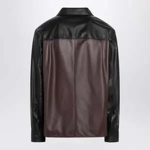 Loewe Burgundy Leather Overshirt - Black
