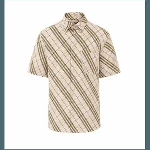 Burberry Check Short Sleeves Shirt - Cream