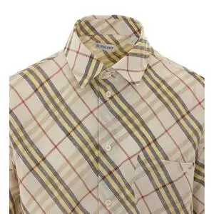 Burberry Check Short Sleeves Shirt - Cream