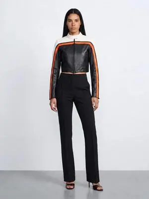Balenciaga Fitted Leather Biker Jacket - Black