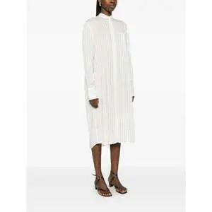 TOTEME Striped Day Dress - White