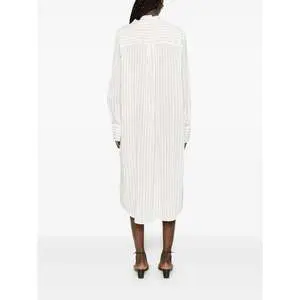 TOTEME Striped Day Dress - White