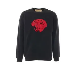 Valentino Garavani Panther Print Sweatshirt - Black