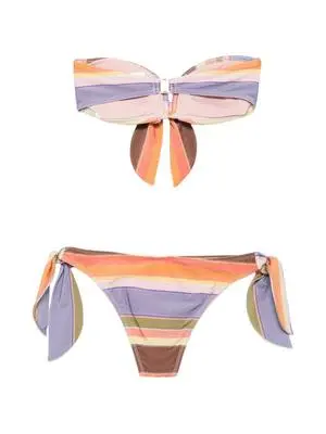Zimmermann Solstice Scarf Tie Bikini - Multicolor