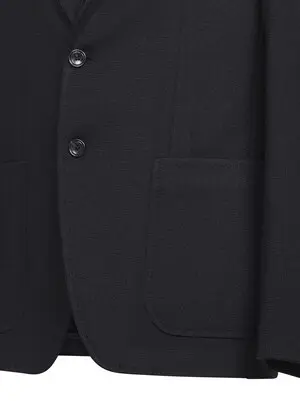 Tagliatore Black Jersey Montecarlo Single-breasted Blazer - Multicolor