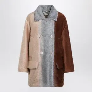 Fendi Double-breasted Color-block Coat - Pink