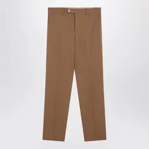 Fendi Rust Wool Trousers - Brown