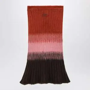 Fendi Mohair And Wool Midi Skirt - Brown