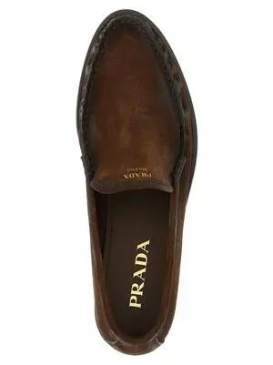 Prada Suede Loafers - Brown