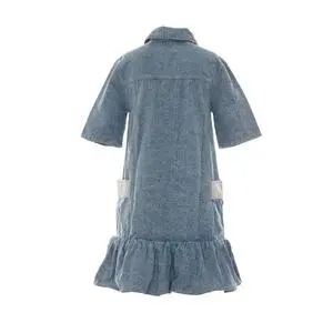 GANNI Patchwork Denim Dress