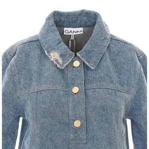 GANNI Patchwork Denim Dress