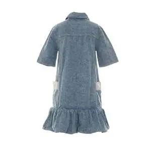 GANNI Patchwork Denim Dress