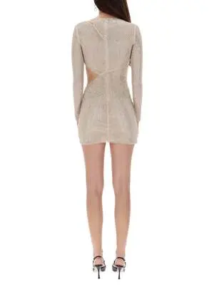 SELF-PORTRAIT Rhinestones Mini Dress