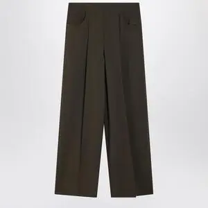 Fendi Wool And Mohair Trousers - Green
