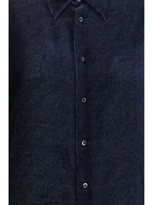 Giorgio Armani Silk Blend Devoré Velvet Twill Shirt