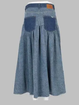 GANNI Gonna In Denim Patchwork