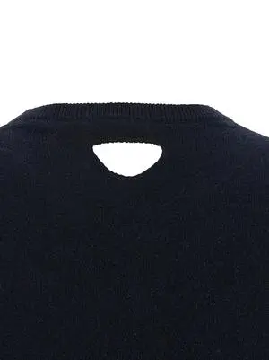 Prada Cashmere Cut-out Logo Sweater - Blue