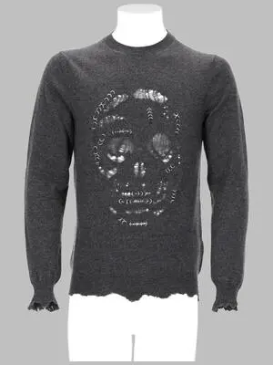 Alexander McQueen Maglia Skull Punk Piercing