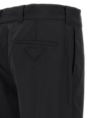 Prada Wool Blend Straight Leg Pants