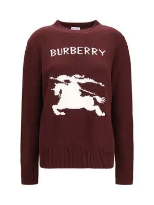 Burberry Cashmere And Wool Sweater With Knight Motif - Multicolor