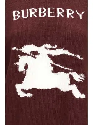 Burberry Cashmere And Wool Sweater With Knight Motif - Multicolor