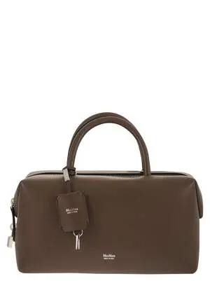 Max Mara Holdallm Medium Satchel In Natural Leather - Brown