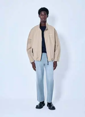Miu Miu Garment-dyed Twill Pants - Gray