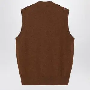 Fendi Rust Wool And Cashmere Gilet