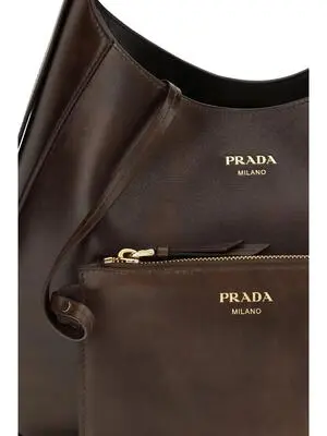 Prada Boogie Leather Shoulder Bag