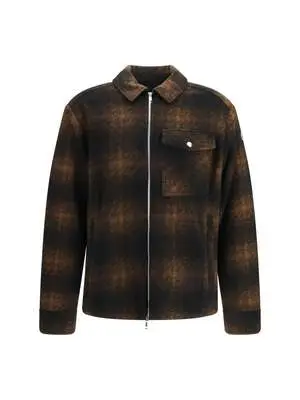 Moncler Embroidered Flannel Shirt - Brown