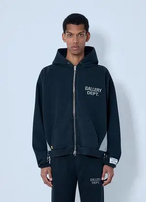 GALLERY DEPT. Zip-up Logo Hoodie - Black