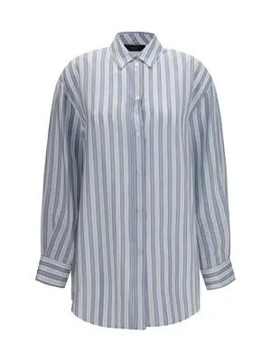 Gucci Baiadera Silk Jacquard Shirt - Blue